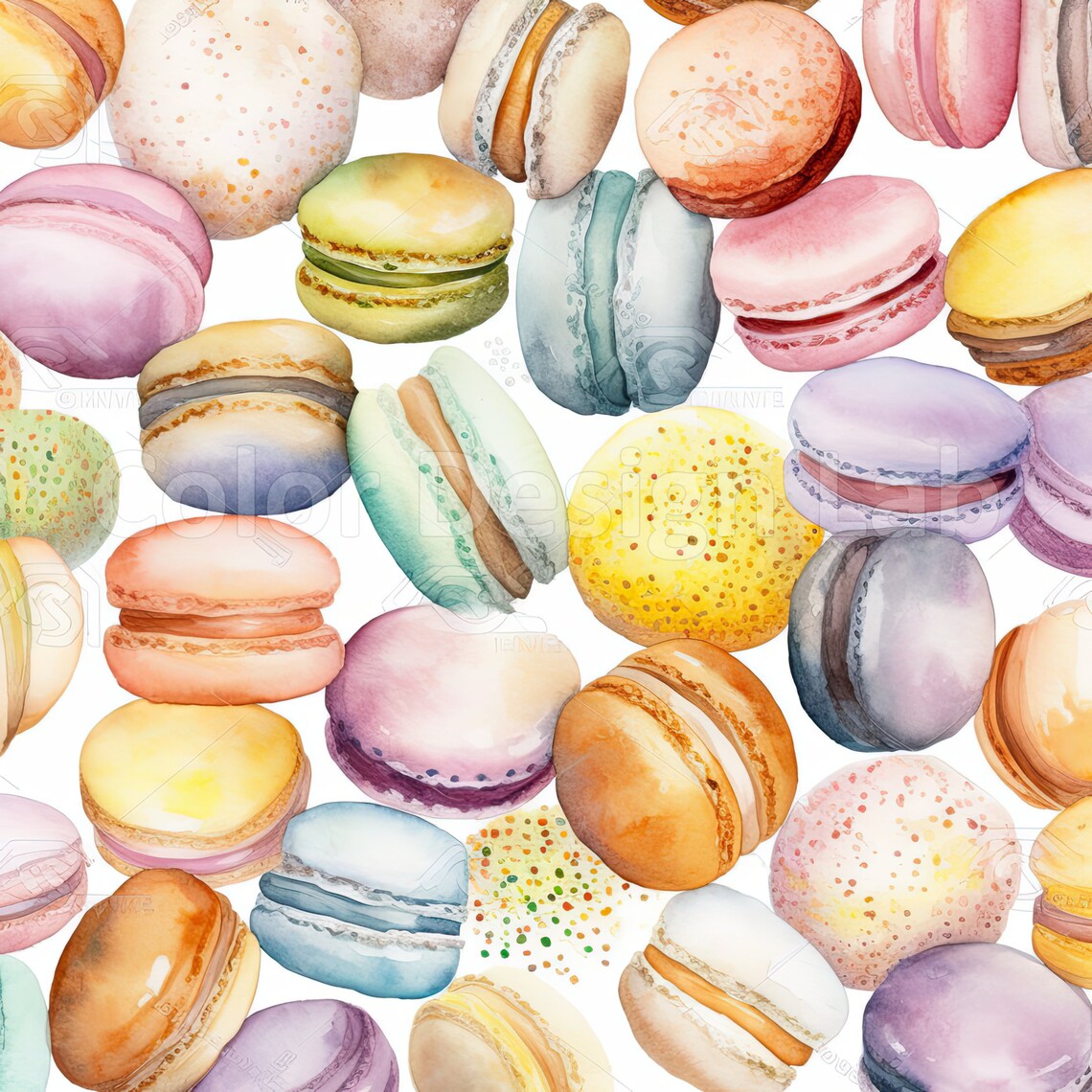 Pastel Macarons Clipart Set of 8 Digital Downloads - Etsy