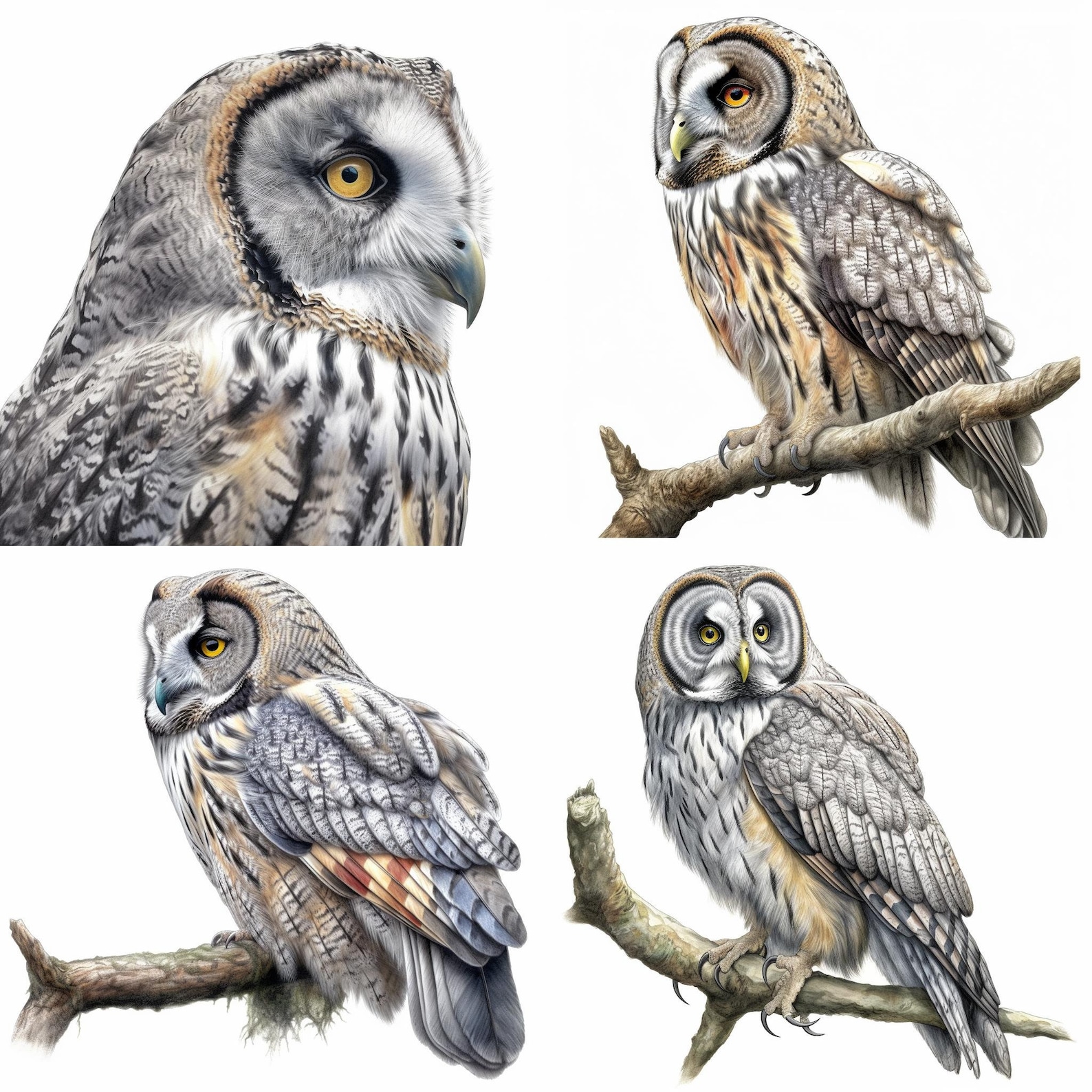 Barred Owl Clipart Set of 8 High-quality Barred Owl Art PNG - Etsy