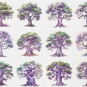 Fantasy Tree Clipart Watercolor Png Fantasy Tree Trunk Commercial ...
