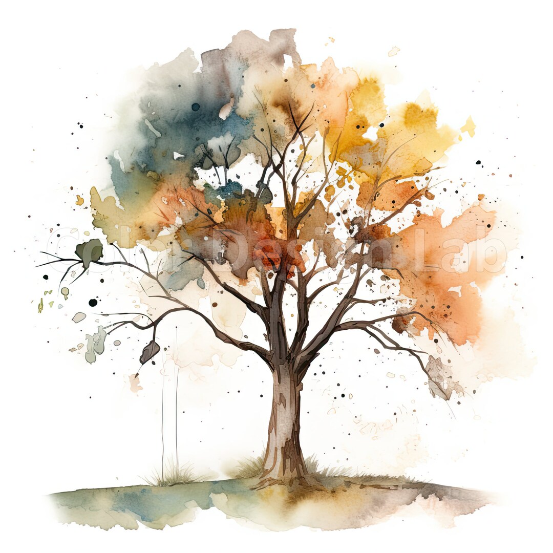 Solitary Tree Printable Clipart - Set of 8 High-quality Tree PNG ...
