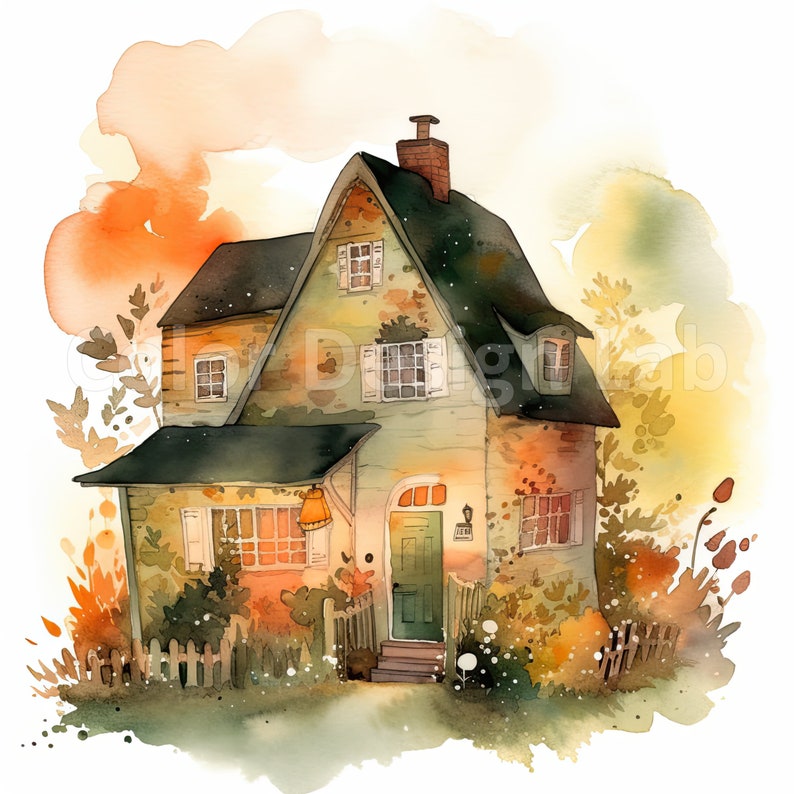 Cozy Cottage Printable Clipart Bundle Set of 8 High-quality - Etsy