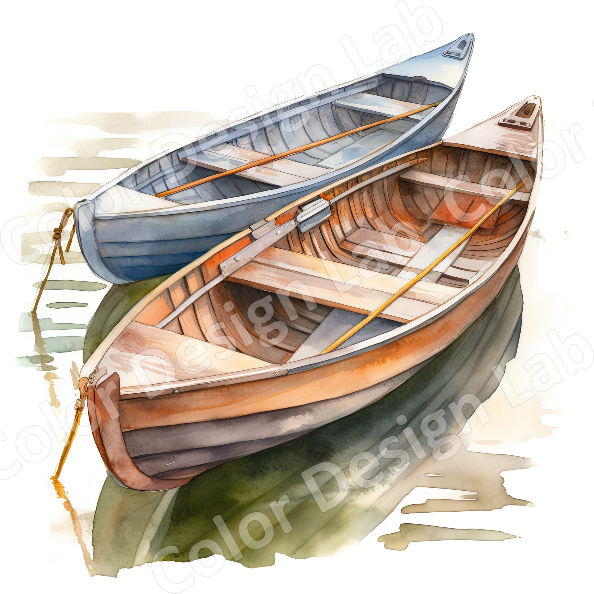 Classic Wooden Rowboats Digital Download Set of 8 - Etsy