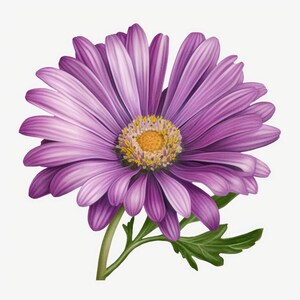 Purple Daisy Clipart - 24 High-quality Jpgs - Digital Download ...