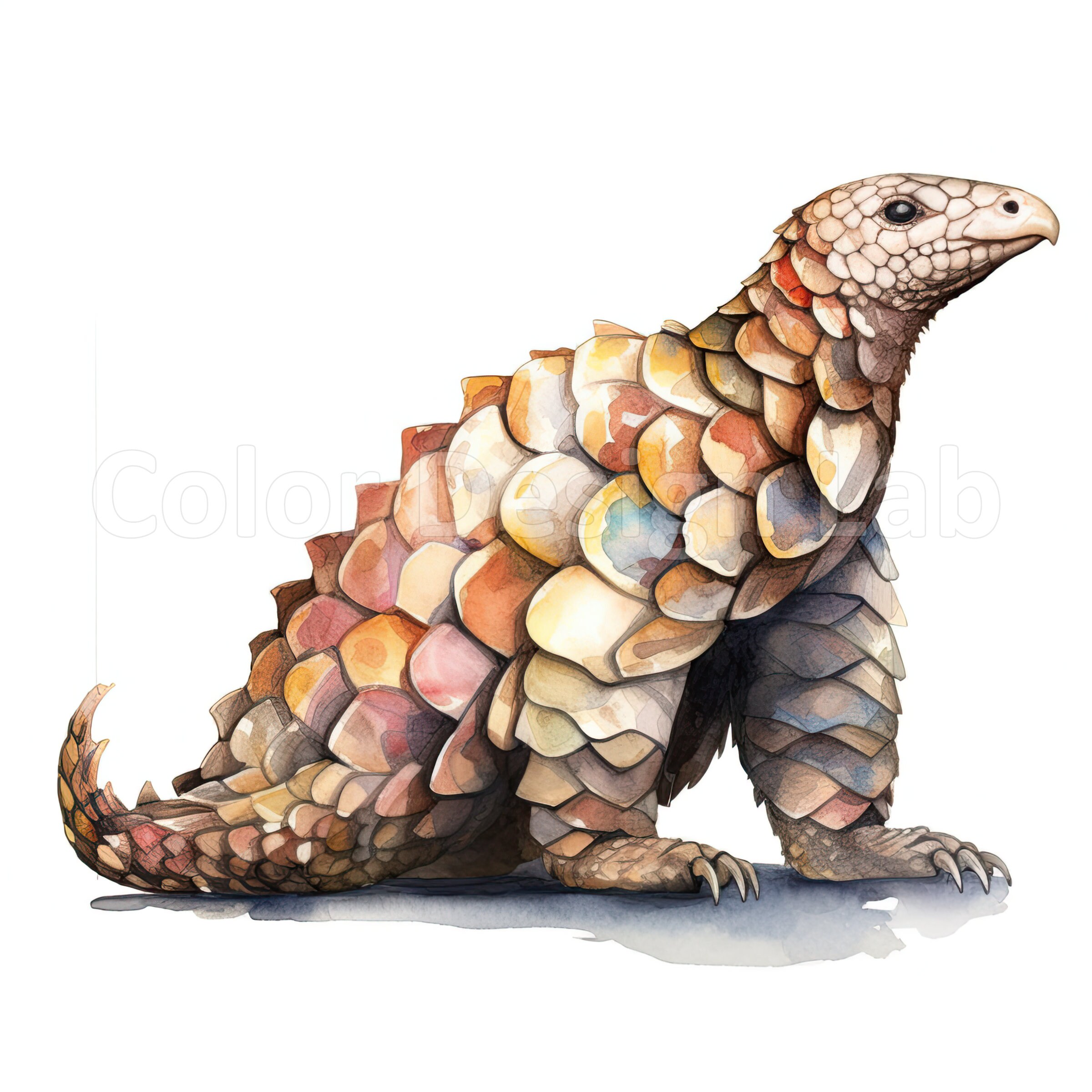 Happy Pangolin Clipart Bundle - Set of 8 Cute Animal PNG, Commercial ...