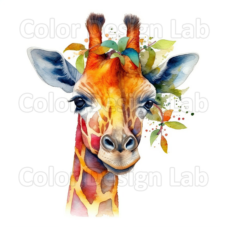 Cute Giraffe Clipart Set 8 Digital Printable PNG Cute - Etsy
