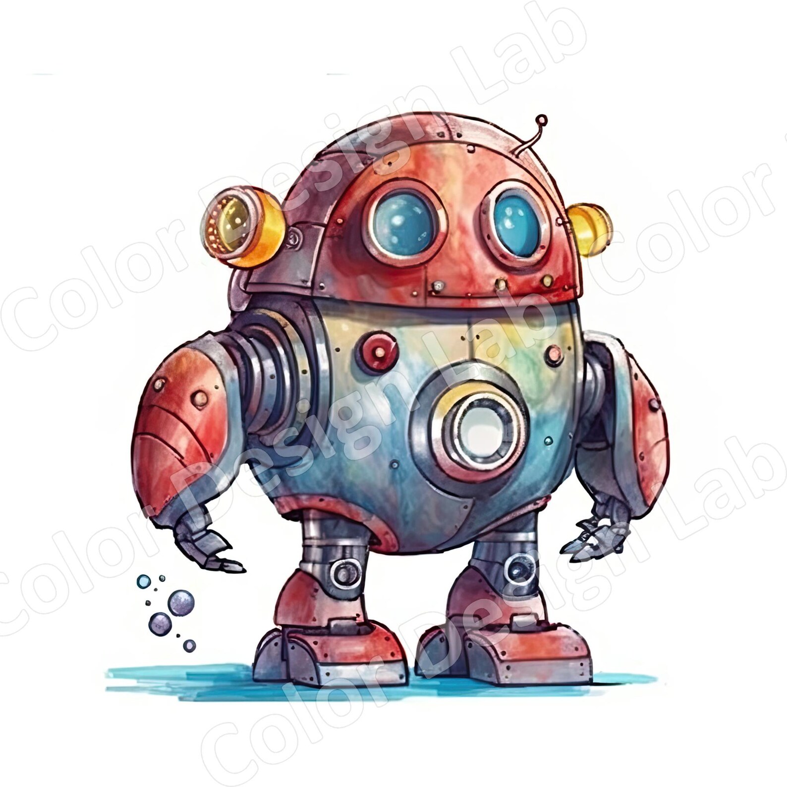 Cute Robot Clipart 8 High-resolution Pngs Digital Download - Etsy