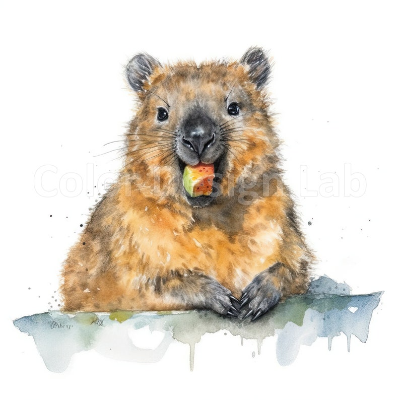 Happy Quokka Clipart Set - 8 Printable PNG Files, Commercial License ...