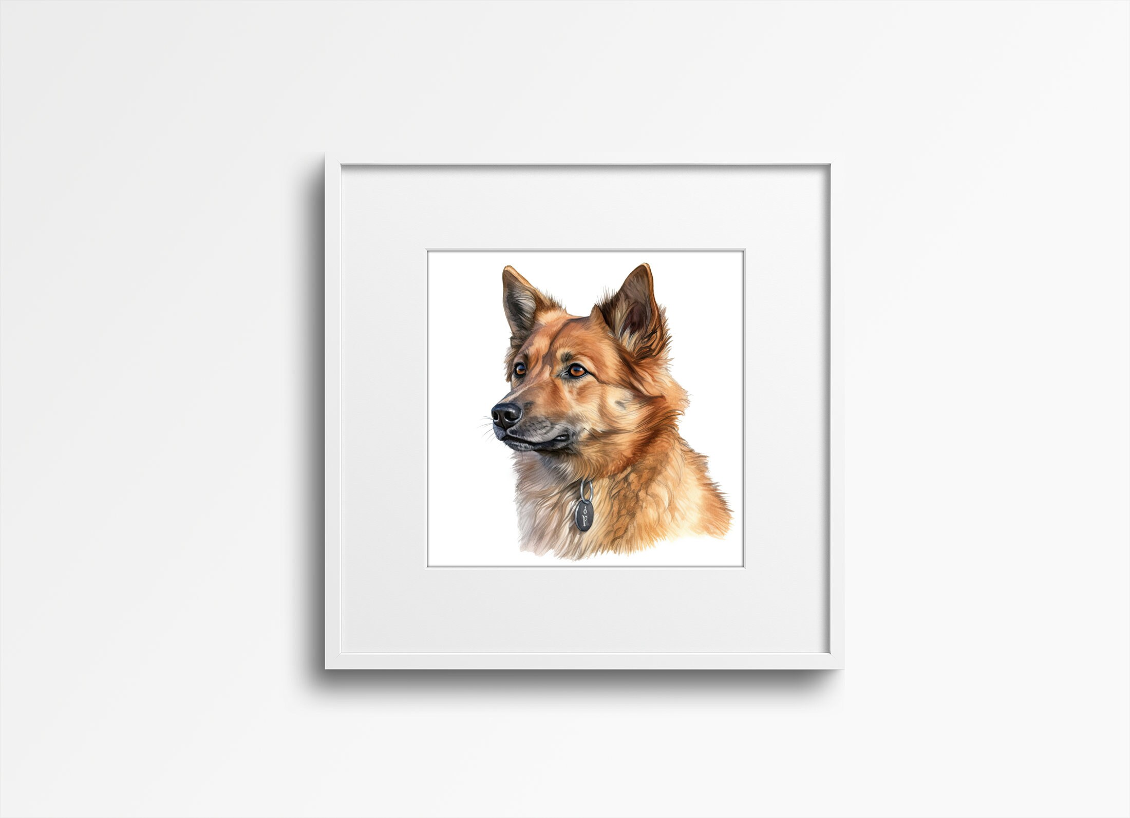 Finnish Spitz Clipart Hand-drawn Breed Design Loyal Dog - Etsy