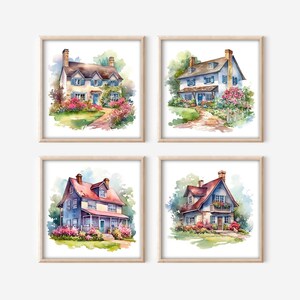 Country Cottage Printable Clipart Set 8 High-resolution Pngs - Etsy