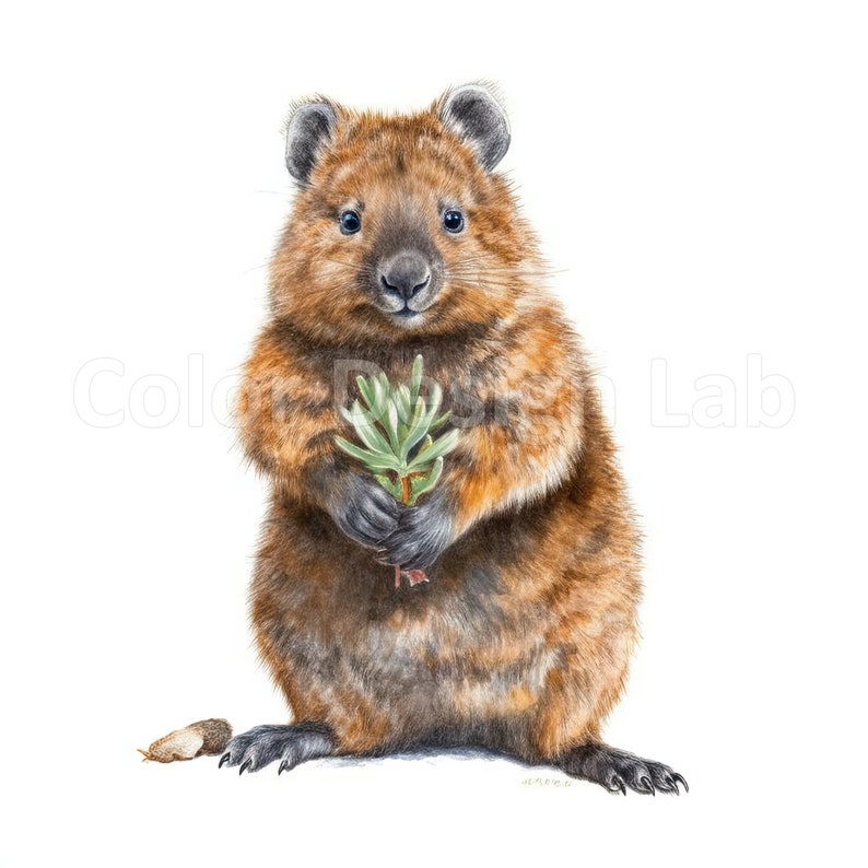 Happy Quokka Clipart Set 8 Printable PNG Files Commercial - Etsy