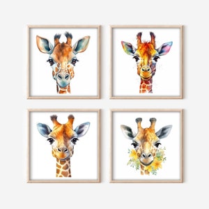 Cute Giraffe Clipart Bundle, 8 High-resolution Pngs, Digital Download ...