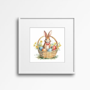 Easter Bunny Basket Clipart Set, 8 High-resolution Pngs, Commercial Use ...