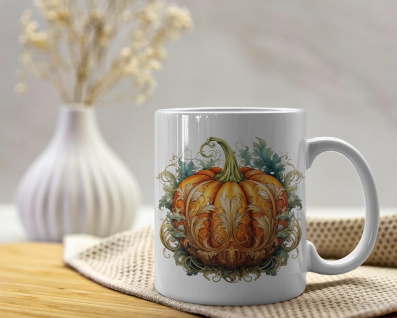 Boho Pumpkin Clipart Bundle of 36 Quality Transparent Watercolor Png ...