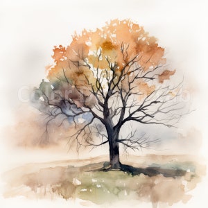 Solitary Tree Printable Clipart - Set of 8 High-quality Tree PNG ...