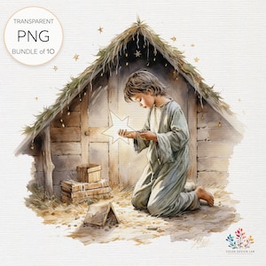 Vintage Christmas Spirit Clipart - Angelic, Candlelight & Gift ...