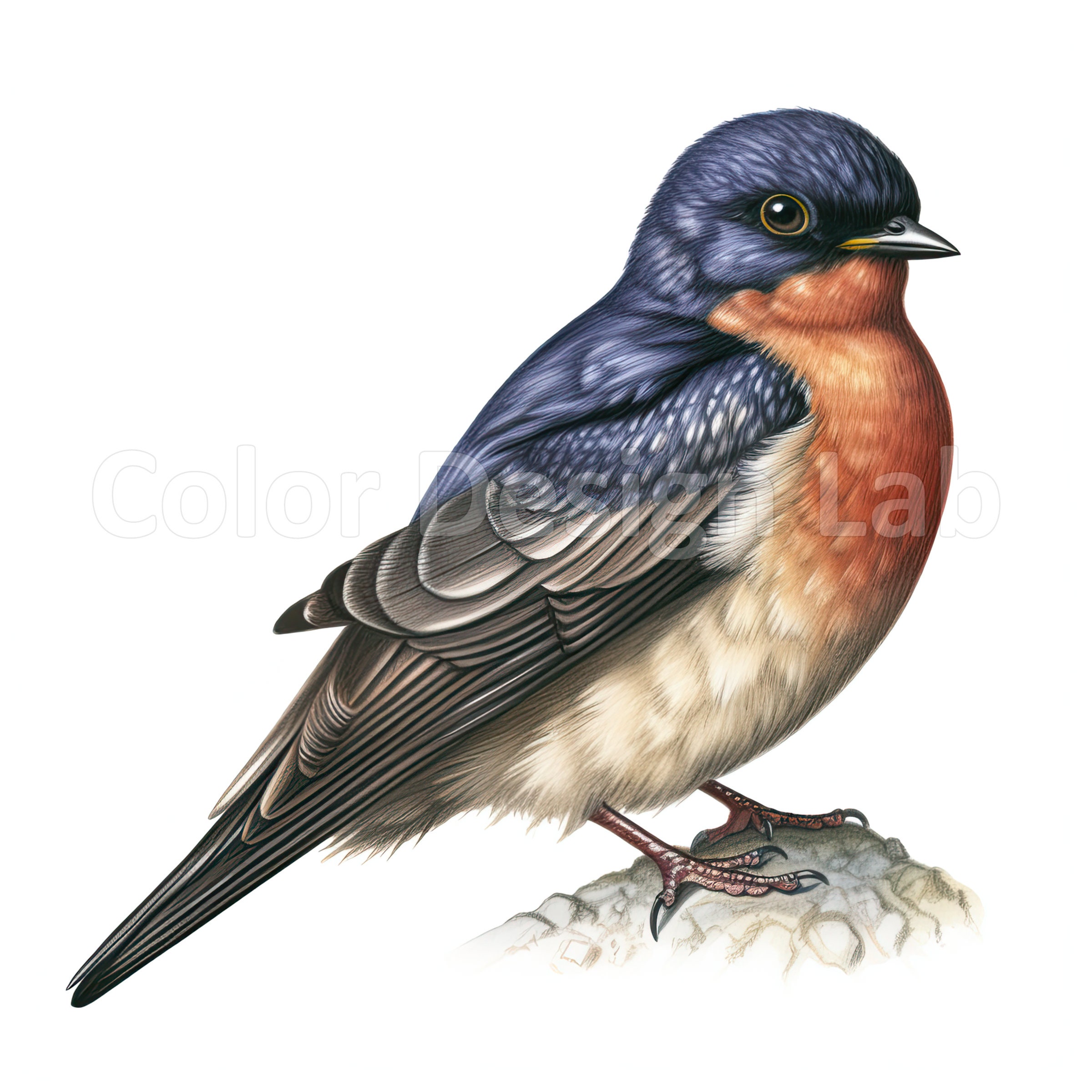 European Barn Swallow Clipart 8-piece Printable Art Set - Etsy