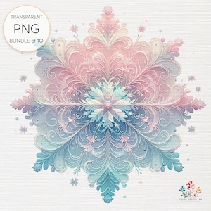 Elegant Snowflake Clipart Collection: Beautiful Transparent PNG Designs ...