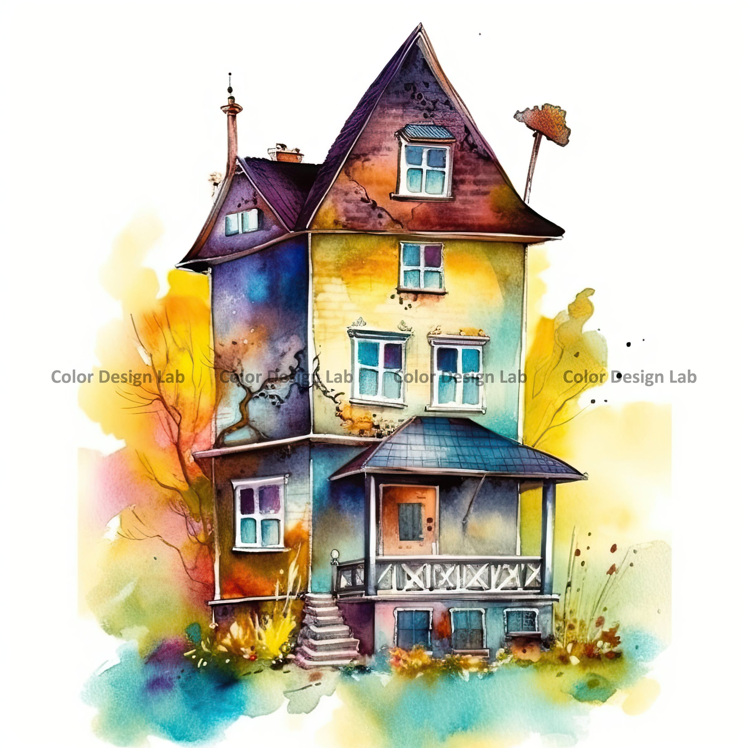 Dream House Clipart Set of 8 High-resolution House PNG - Etsy