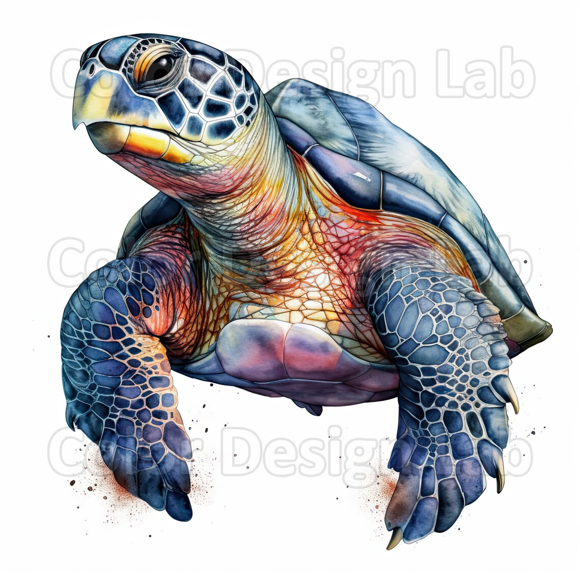 Sea Turtle Printable Clipart 8 Pngs Digital Download - Etsy