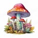 Forest Mushroom Clipart, Set of 8 High-resolution PNG Art Images ...