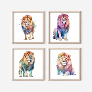 Lion Clipart, Set of 8 High Resolution PNG Images, Digital Download ...