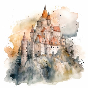 Mysterious Castle Clipart Set - 8 High Resolution Pngs, Digital ...