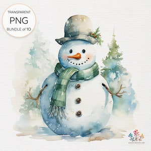 Nostalgic Vintage Christmas Snowman Clipart - Classic Holiday Charm PNG ...