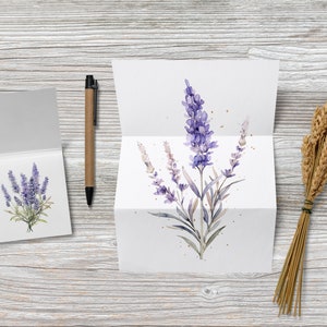 Lavender Watercolor Clipart, Hand-painted Floral Design, Delicate ...