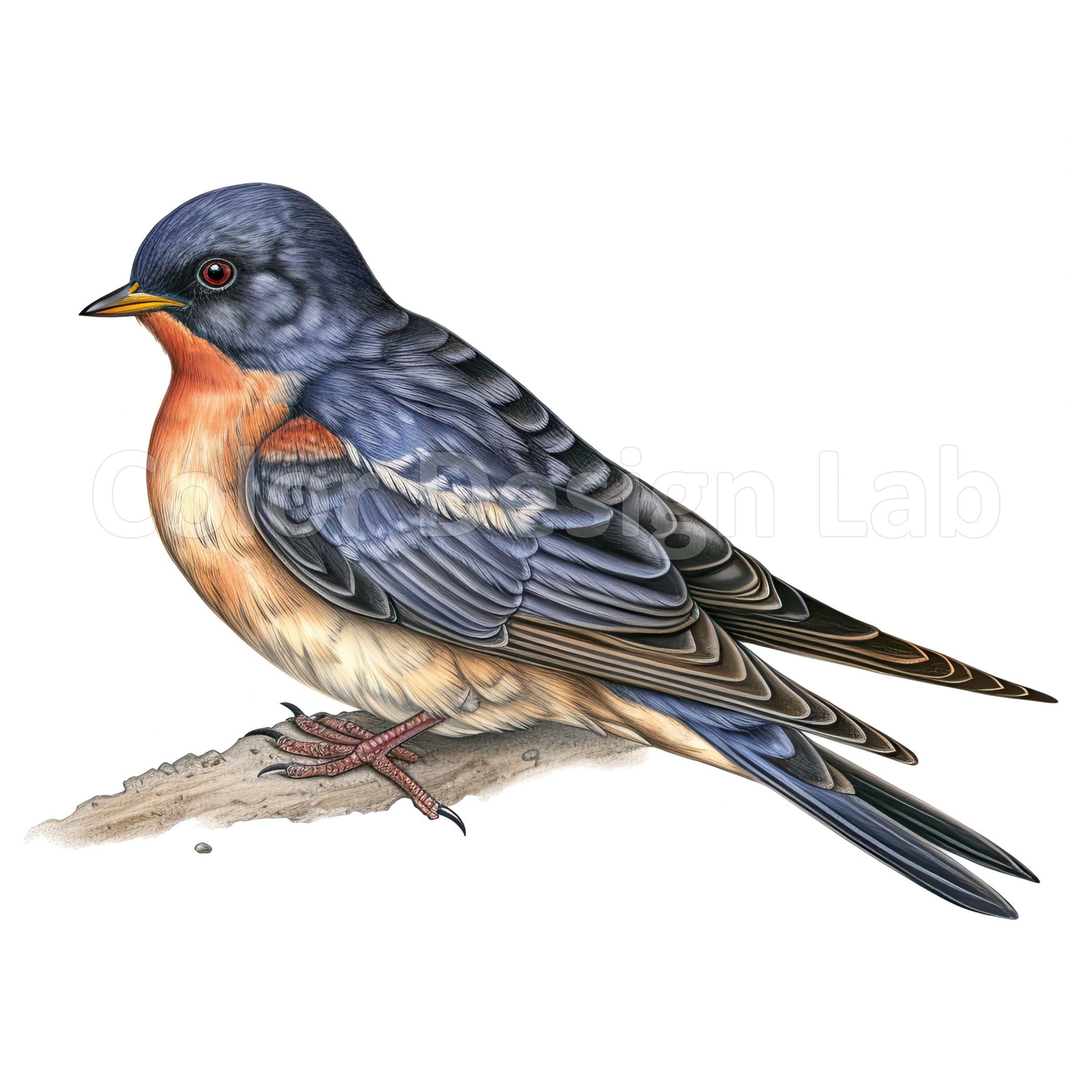 European Barn Swallow Clipart 8-piece Printable Art Set - Etsy