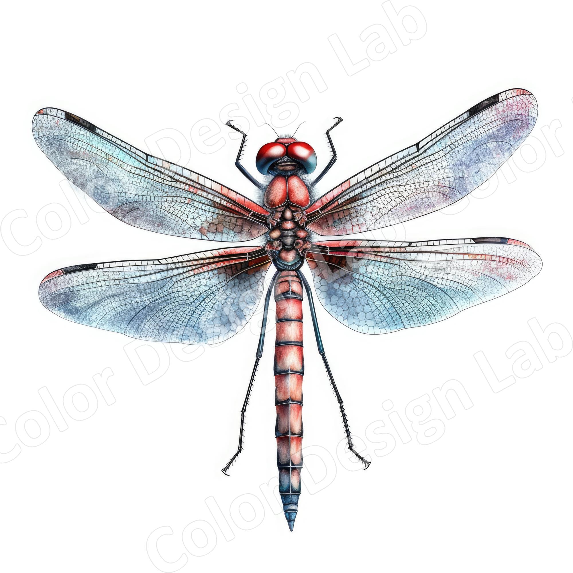 Delicate Dragonfly Printable Clipart Set 8 Pngs Digital - Etsy