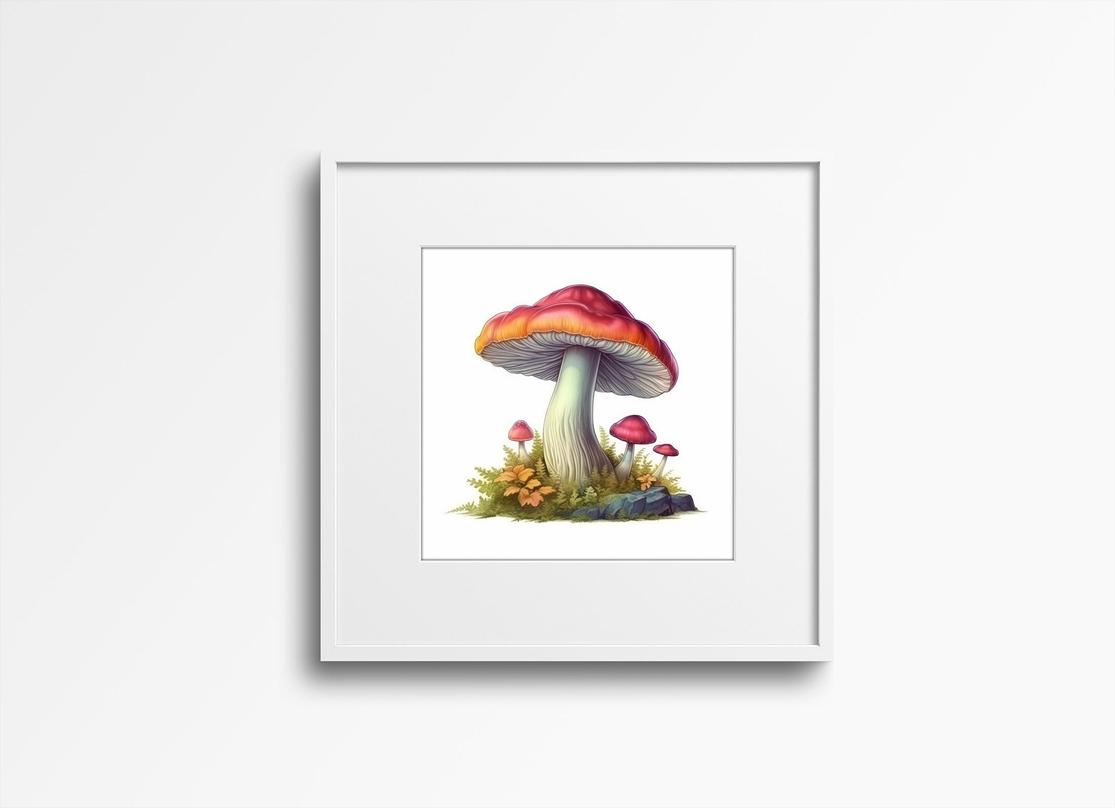 Forest Mushroom Clipart Set of 8 High-resolution PNG Art - Etsy