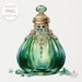 Watercolor Vintage Perfume Bottles, Classic Fragrance Design, Elegant ...