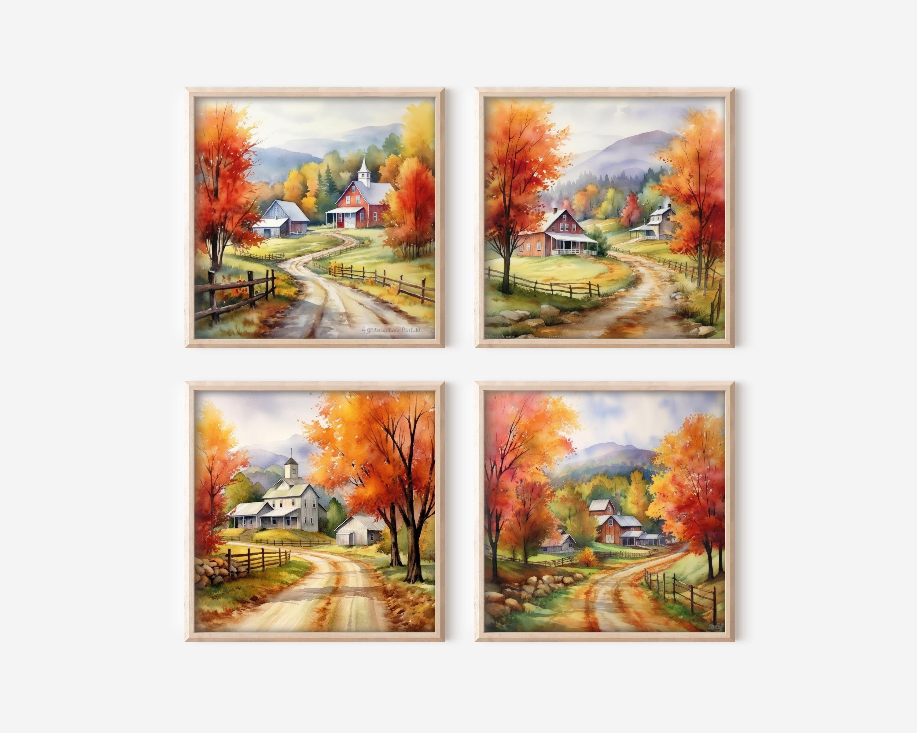 Autumn in Vermont Printable Wall Art Set of 8 High-resolution - Etsy