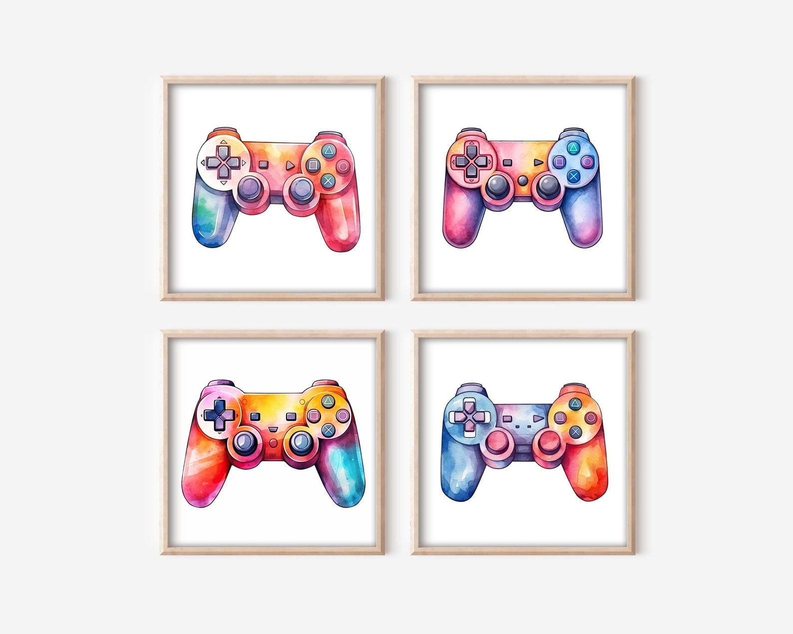 Game Controller Printable Clipart Set of 8 PNG Artwork - Etsy