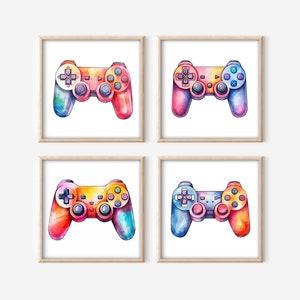 Game Controller Printable Clipart, Set of 8 PNG Artwork, Digital ...