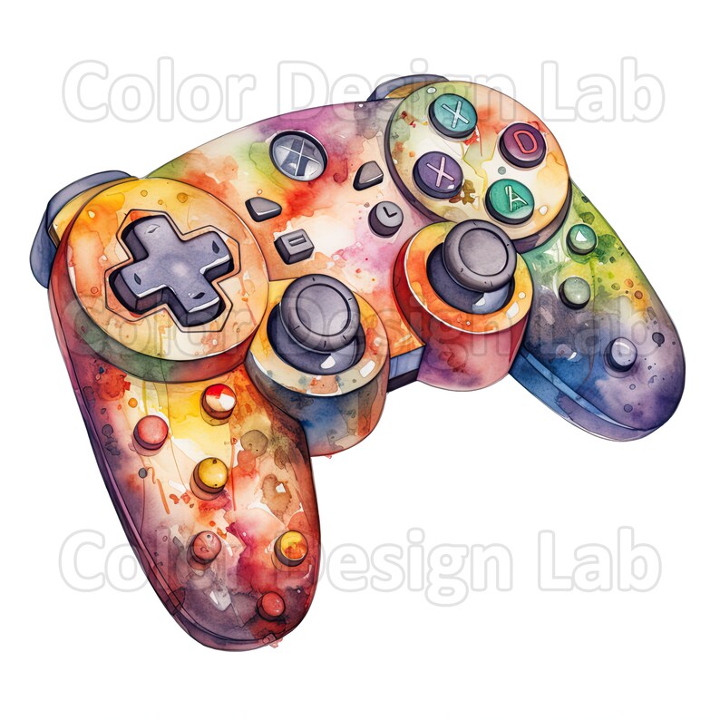 Game Controller Printable Clipart Bundle 8 PNG Art Instant - Etsy