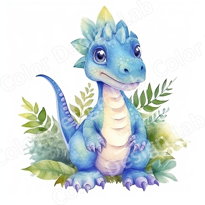 Cute Dinosaur Clipart Set 8 High-resolution Pngs Digital - Etsy