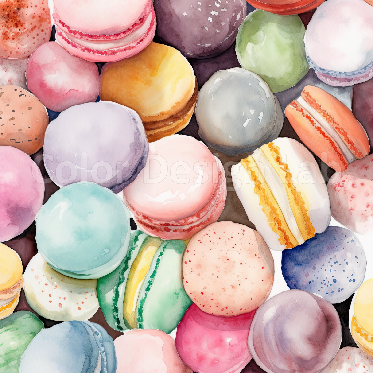 Pastel Macarons Clipart Set of 8 Digital Downloads - Etsy