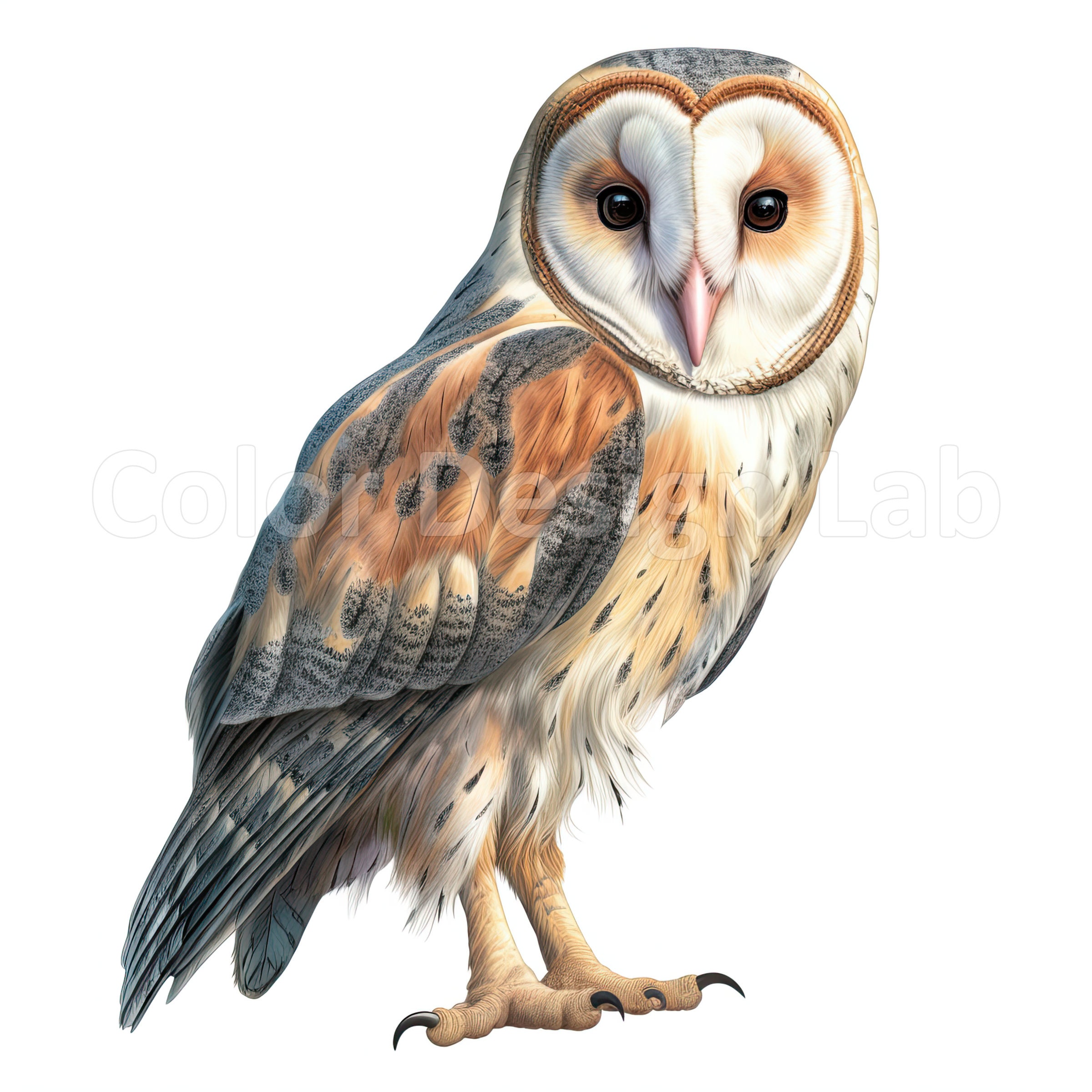 Barn Owl Digital Download Clipart Set of 8 PNG High - Etsy