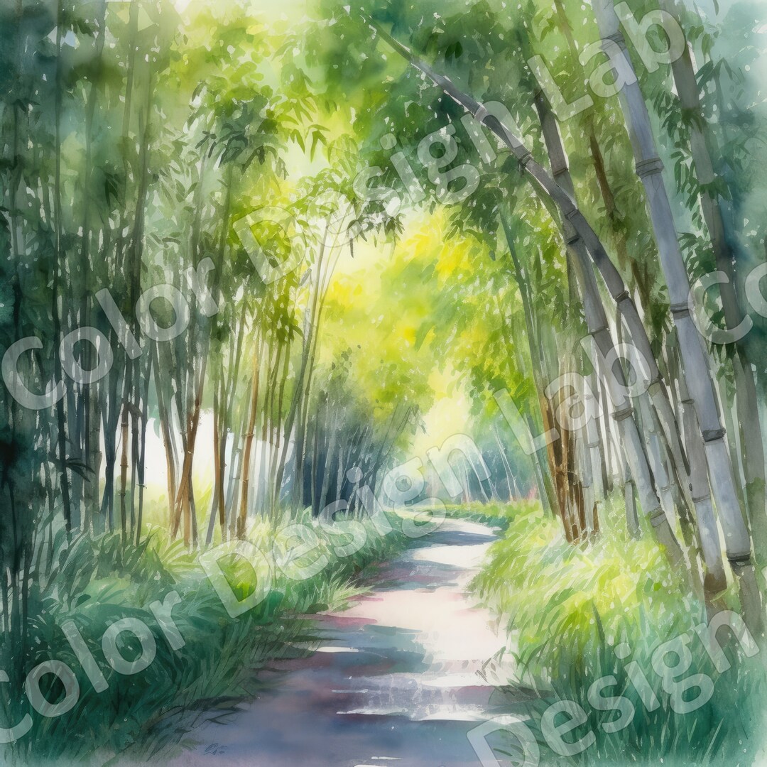 Download Whispering Bamboo Grove Clipart, Set of 4 High-resolution ...