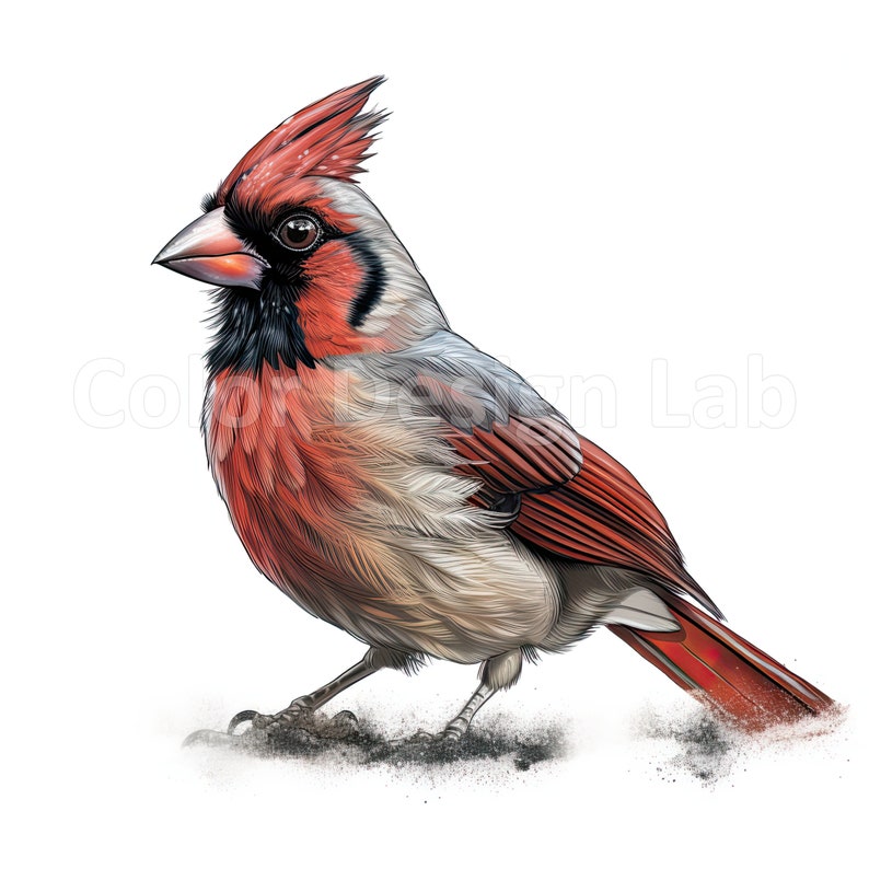 Northern Cardinal Clipart Set 8 High-res Printable Art Pngs - Etsy