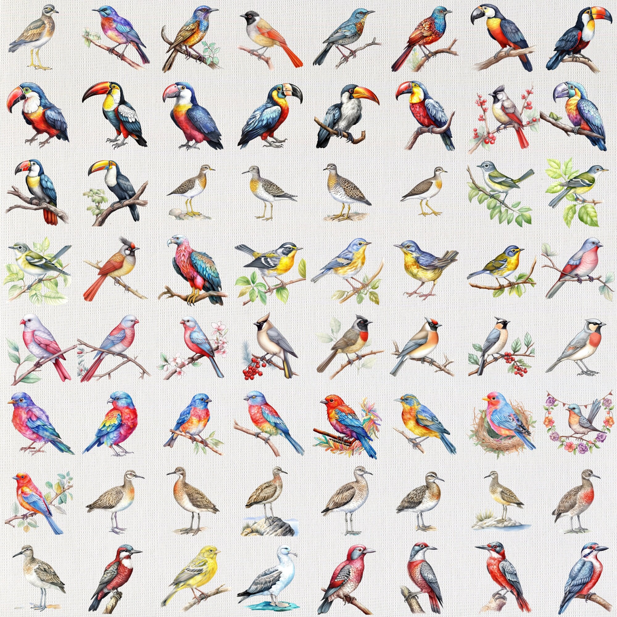 500 Bird Clipart Bundle PNG Images of Birds for Digital - Etsy UK