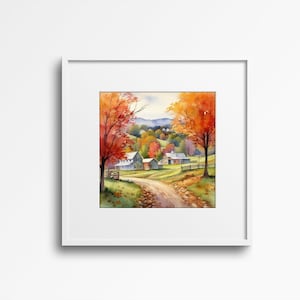 Autumn in Vermont Printable Wall Art, Set of 8 High-resolution PNG Art ...