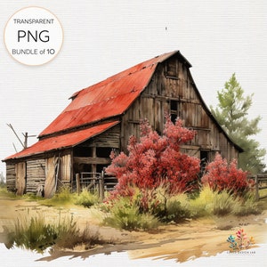 Old Barn Clipart: Rustic Countryside Charm Captured in Detailed ...