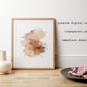 Sepia Tone Splash Watercolor Splashed Colors Clipart, Beige Brown Peach ...