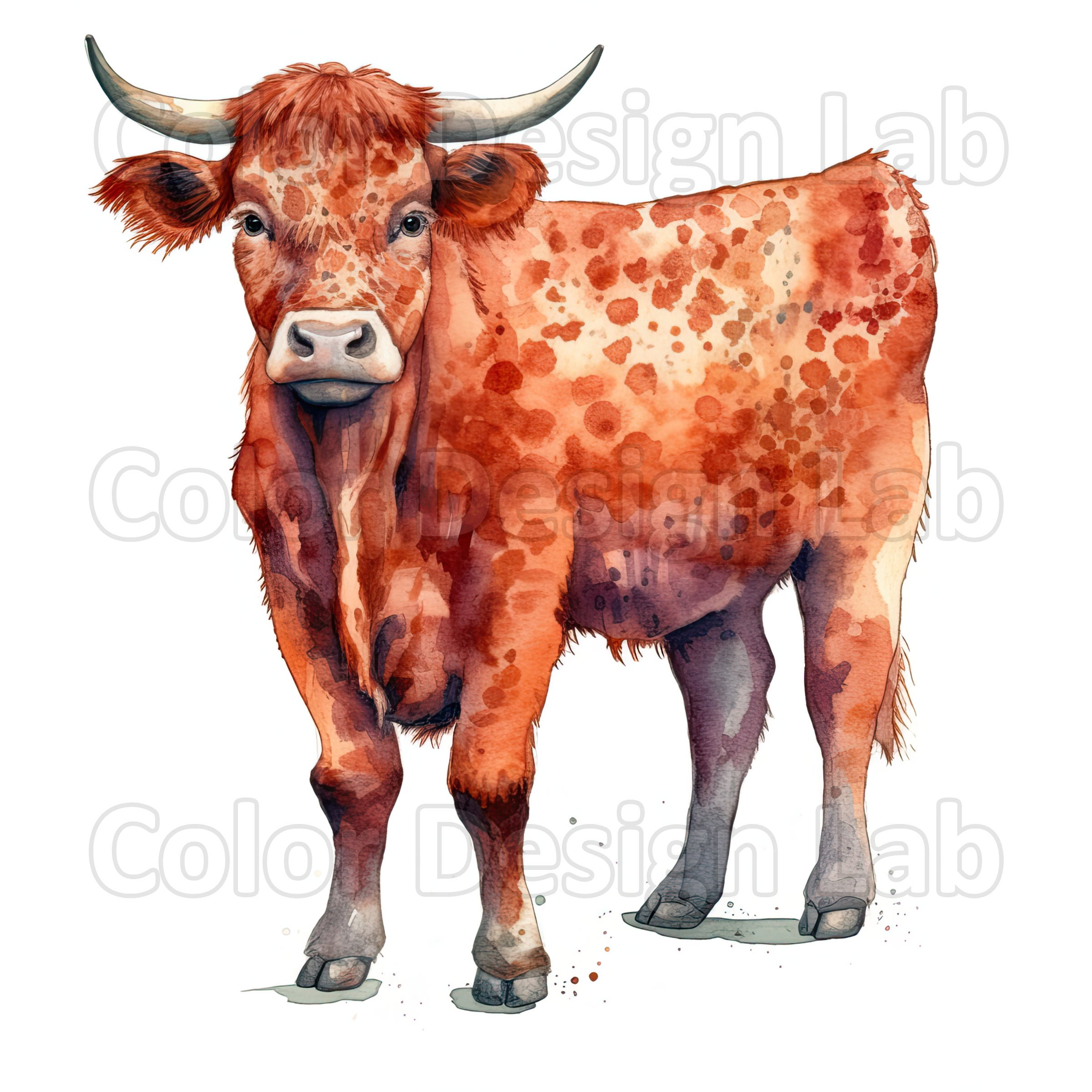Cartoon Highland Cow Clipart Set of 8 Digital Clip Art PNG - Etsy