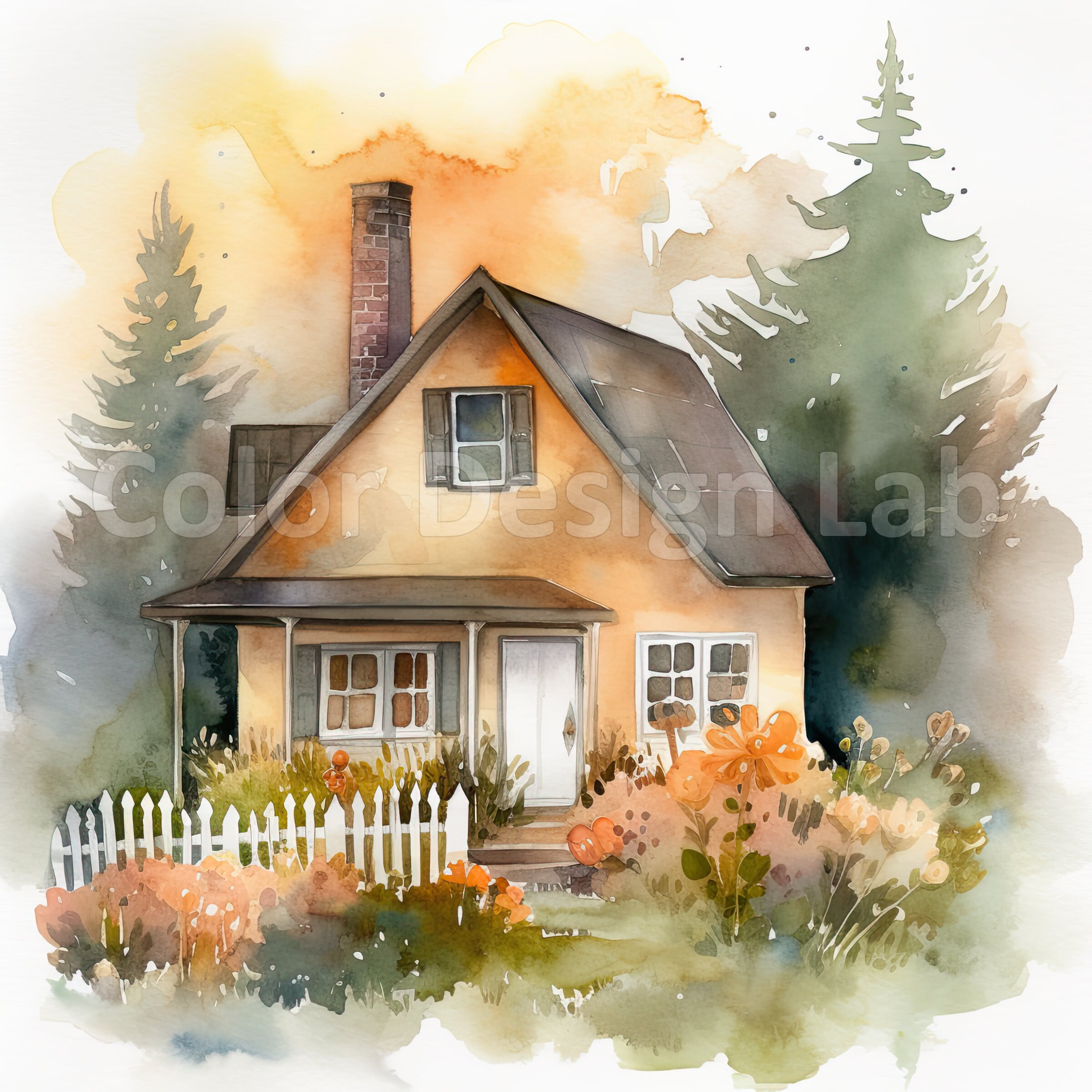 Cozy Cottage Printable Clipart Bundle Set of 8 High-quality - Etsy