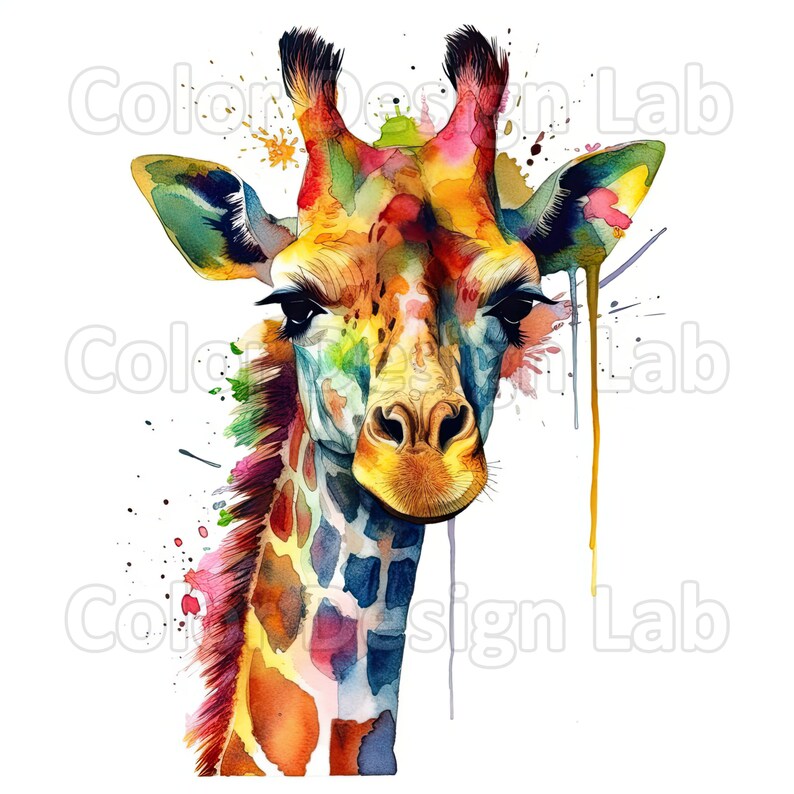 Cute Giraffe Clipart Set 8 Digital Printable PNG Cute - Etsy