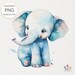 Cute Baby Elephant Clipart Collection: Set of 10 Transparent PNG ...