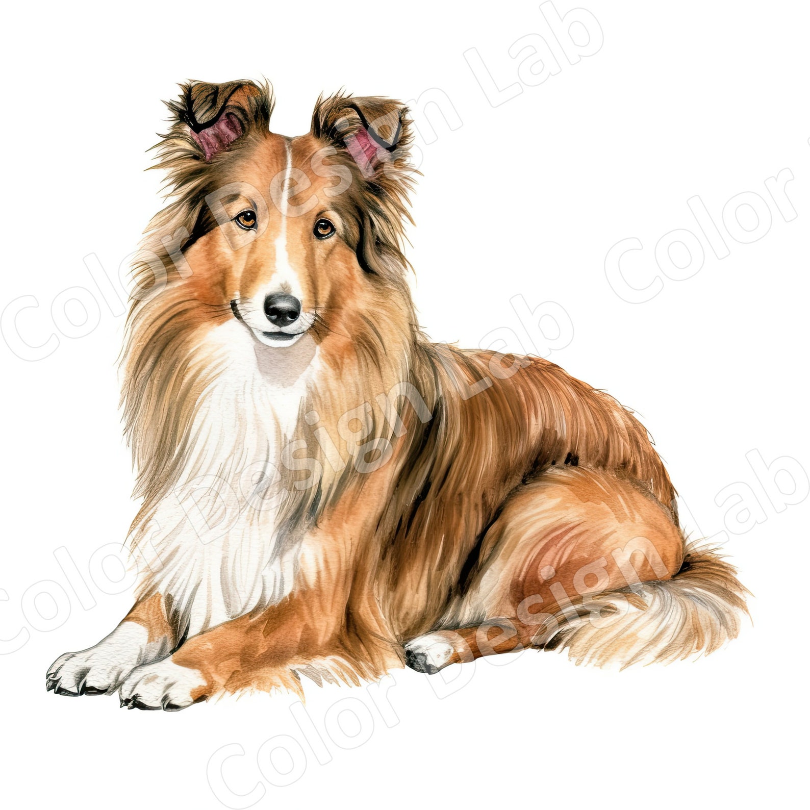 Majestic Shetland Sheepdog Clipart Bundle, 8 High-resolution Printable ...